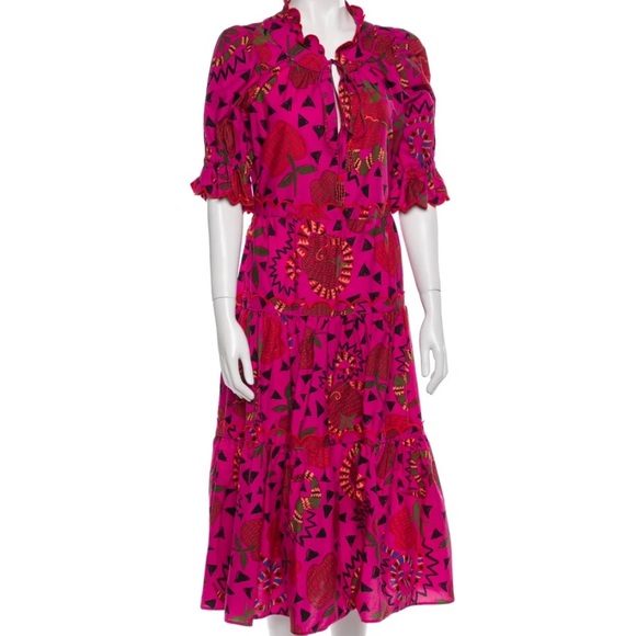 FARM Rio | Dresses | Nwt Farm Rio Pink Midi Dress | Poshmark